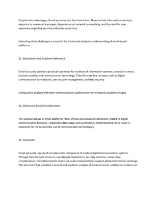 Gmail Accounts and Email Communication Architecture: An Academic Study ...