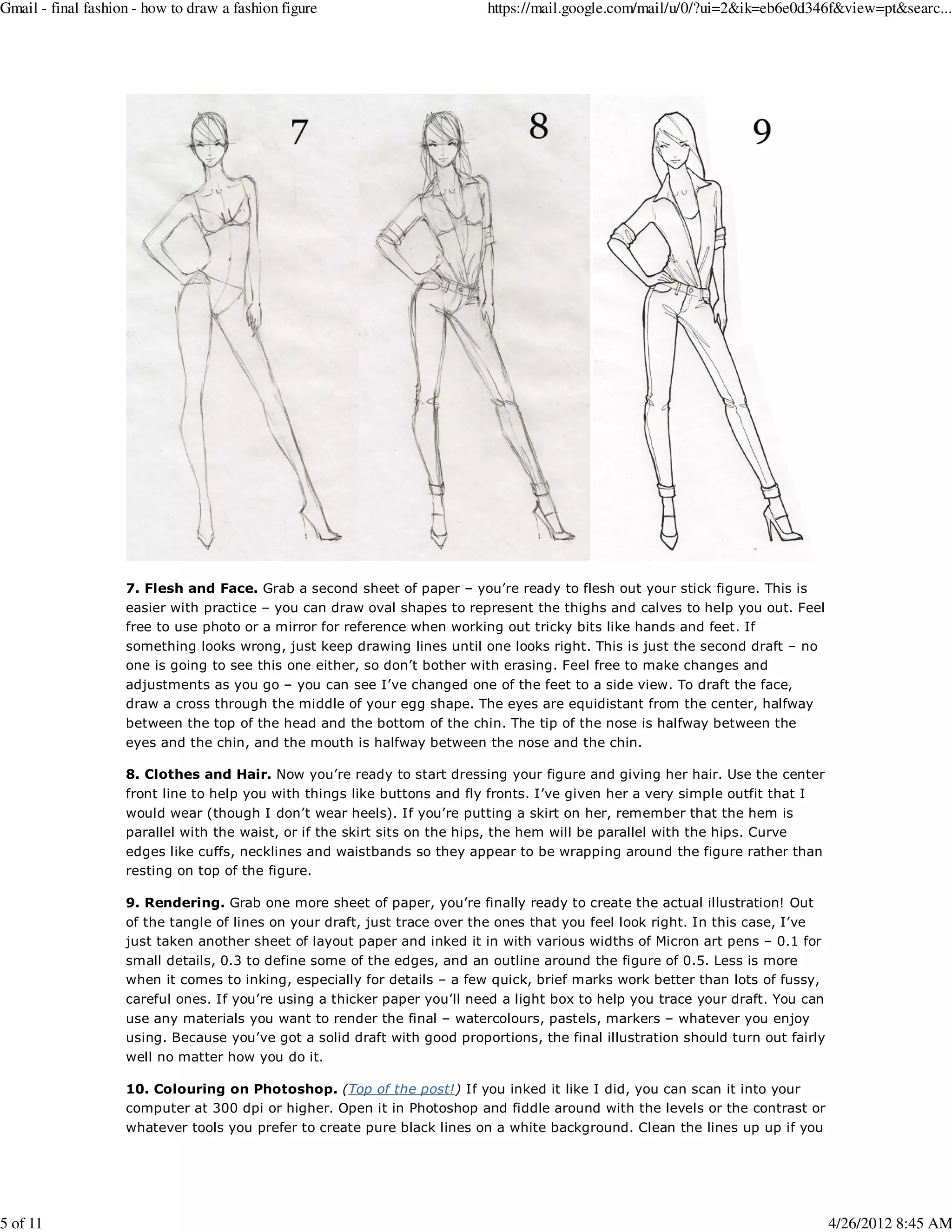 Gmail final fashion - how to draw a fashion figure | PDF