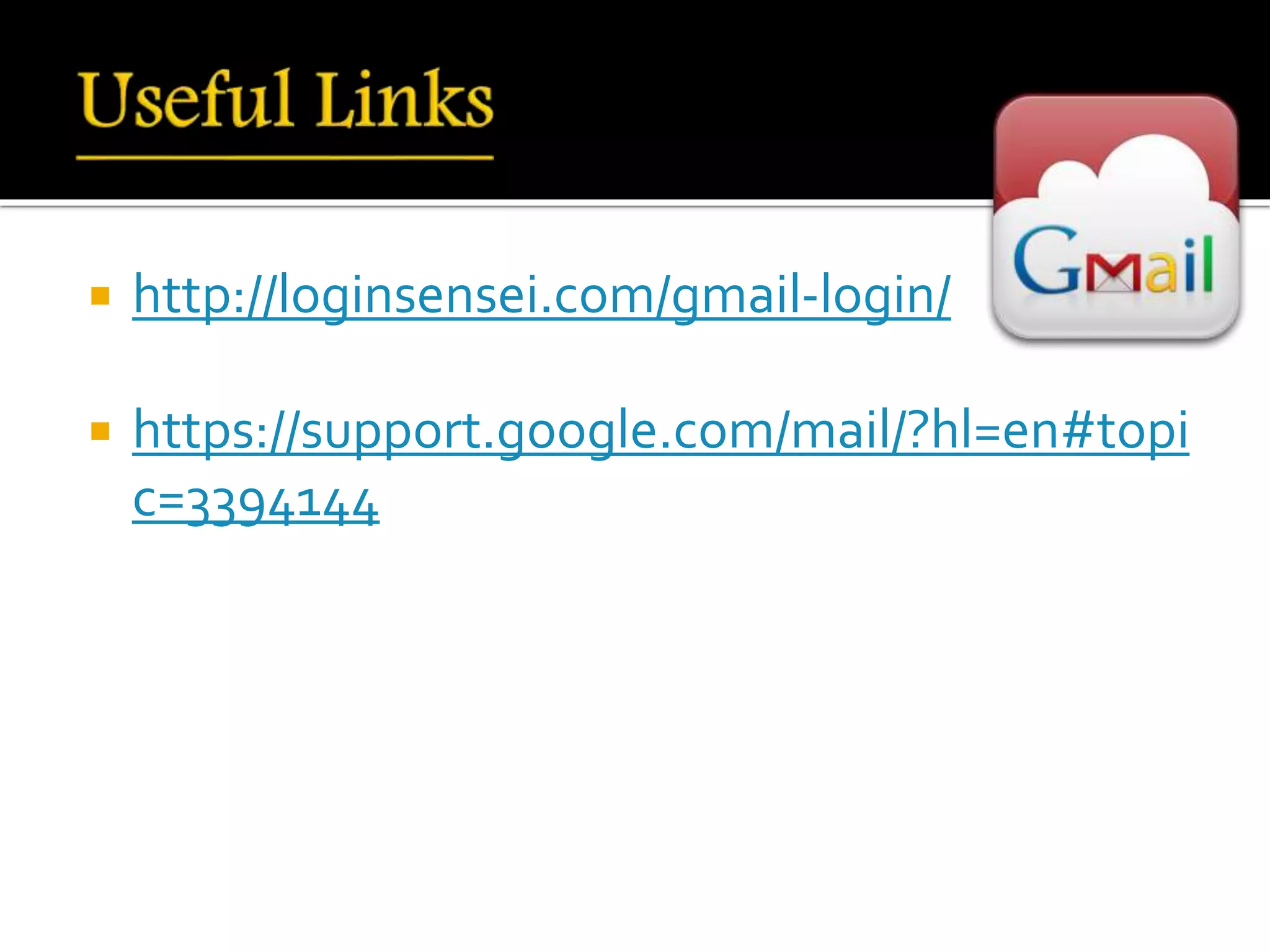 Gmail Login Sign in Help | PPTX