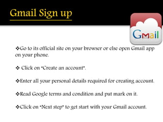 Gmail Login Sign in Help | PPTX