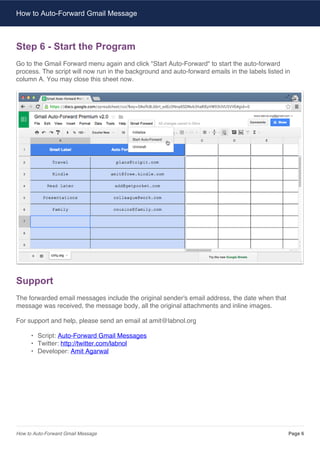 Gmail Auto-Forward with Google Scripts | PDF
