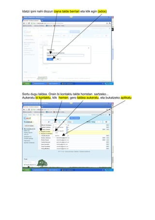 Gmail oinarrizko tutoriala | DOC