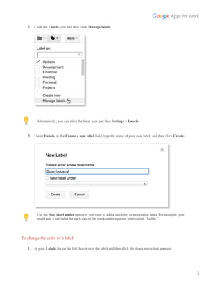 Gmail signatures labels filters | DOCX