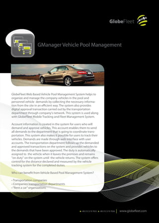 G manager vehicle pool management | PDF
