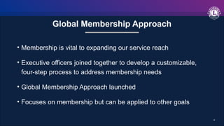 Lions Global Membership Approach Overview | PPTX | Business | Business ...
