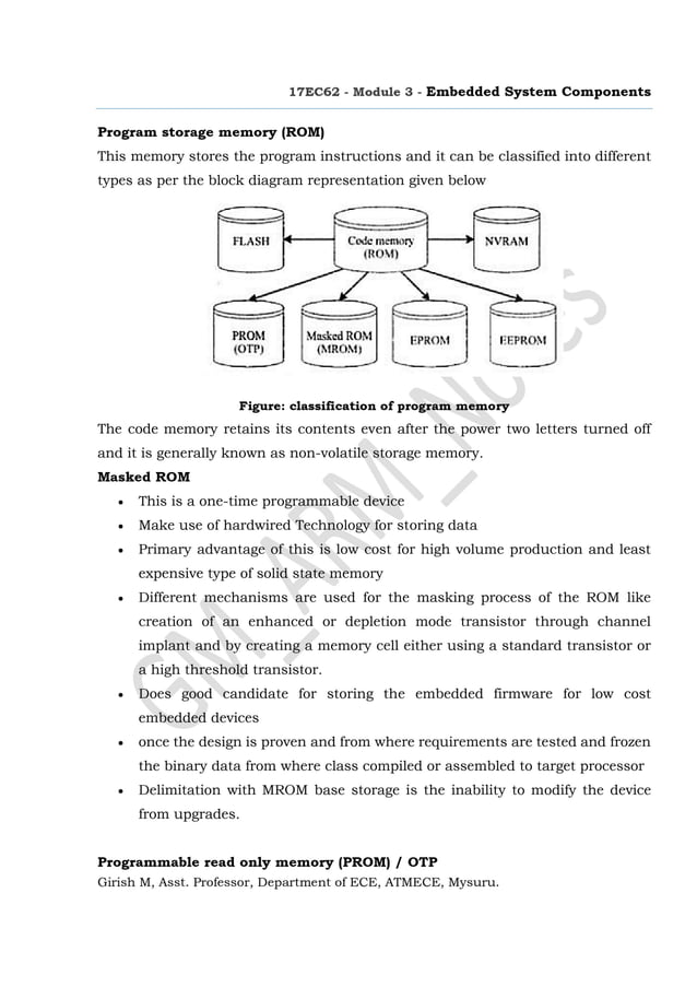 Module 3: Embedded System Components | PDF