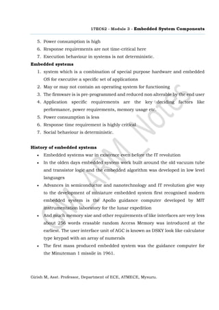 Module 3: Embedded System Components | PDF