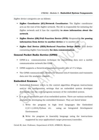 Module 3: Embedded System Components | PDF