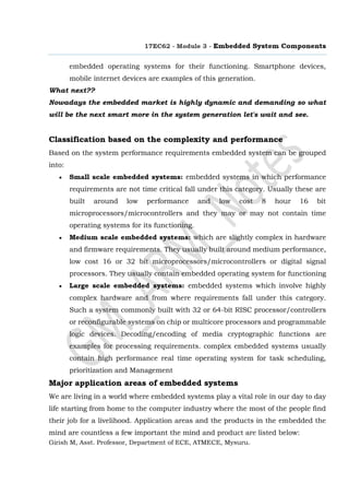 Module 3: Embedded System Components | PDF