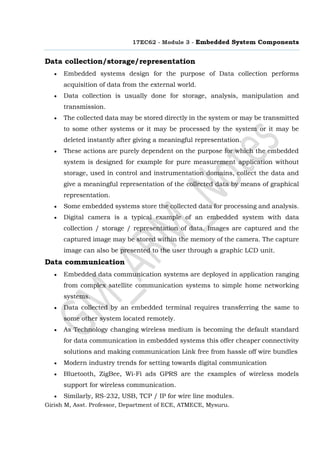 Module 3: Embedded System Components | PDF