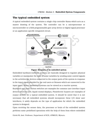 Module 3: Embedded System Components | PDF