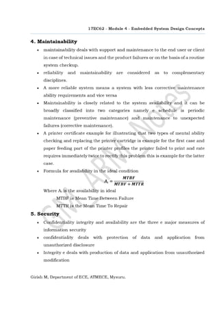 Module 4: Embedded System Design Concepts | PDF