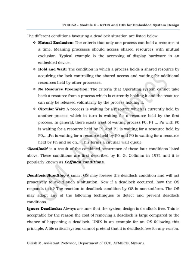 RTOS and IDE for Embedded System Design | PDF