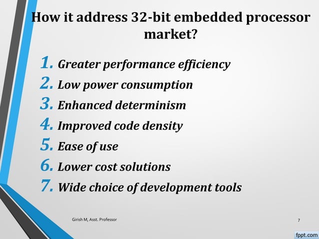 Arm Microcontrollers And Embedded Systems Module 1vtu Ppt