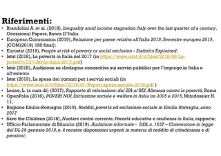 Povertà in Italia e in Europa e Reddito di Cittadinanza - I parte | PDF