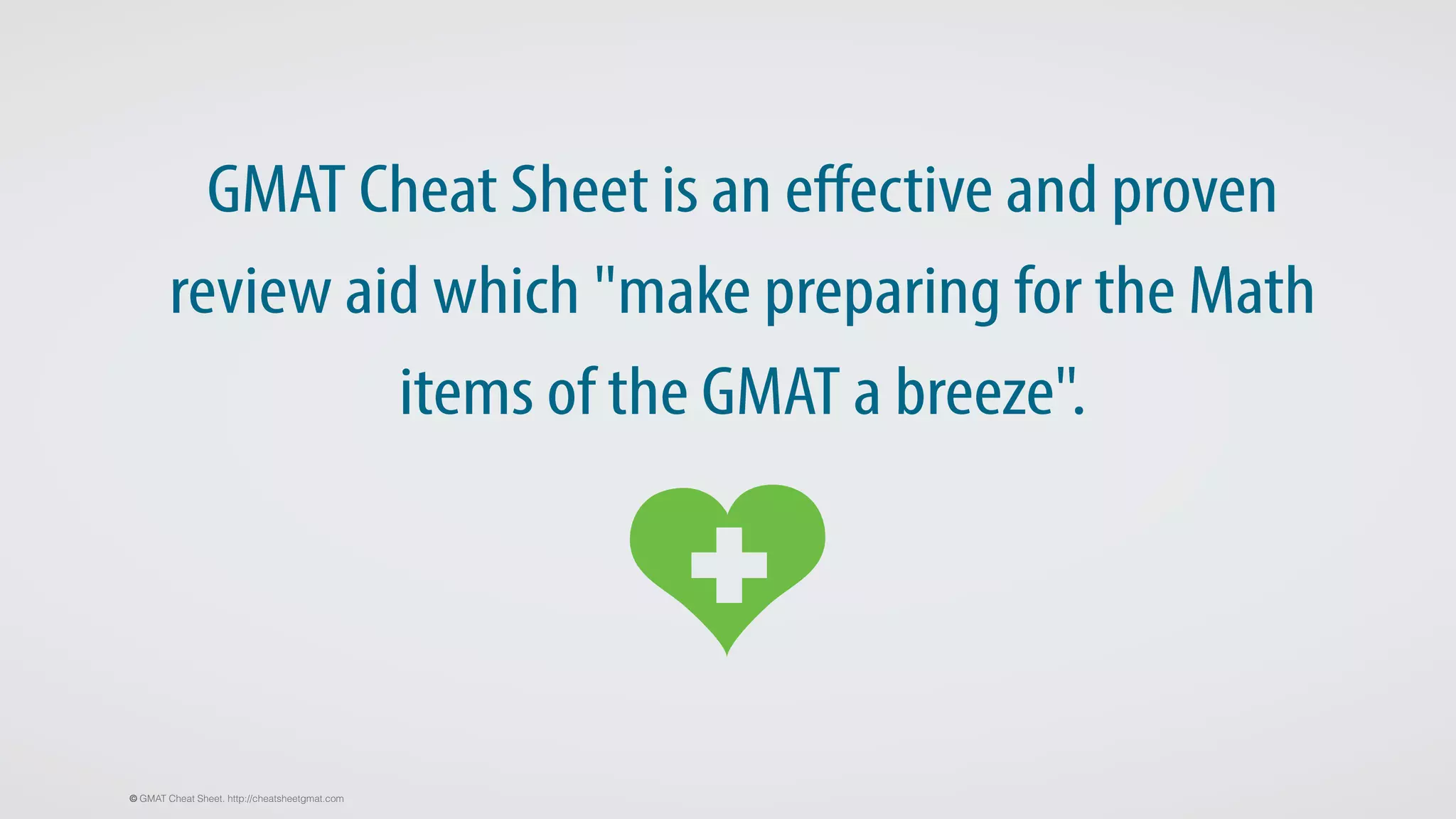 GMAT Cheat Sheet - an Efficient Tool for GMAT Math Review | PPT