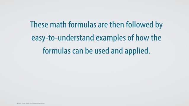 GMAT Cheat Sheet - an Efficient Tool for GMAT Math Review | PPT