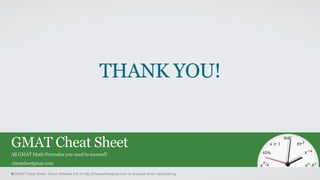 GMAT Cheat Sheet - an Efficient Tool for GMAT Math Review | PPT