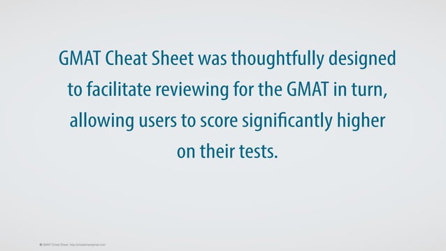 GMAT Cheat Sheet - an Efficient Tool for GMAT Math Review