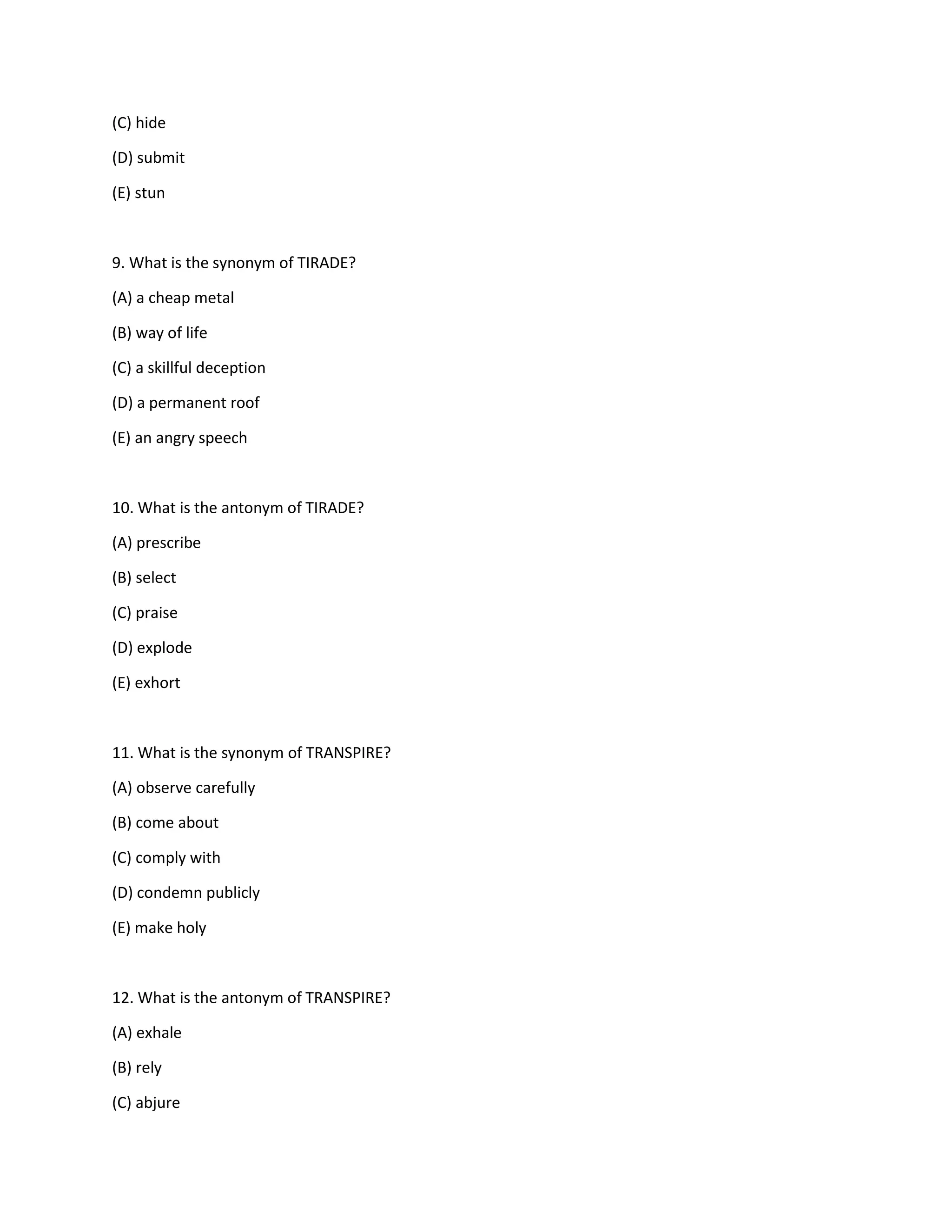 Gmat English Vocabulary | PDF | Educational Assessment | Education