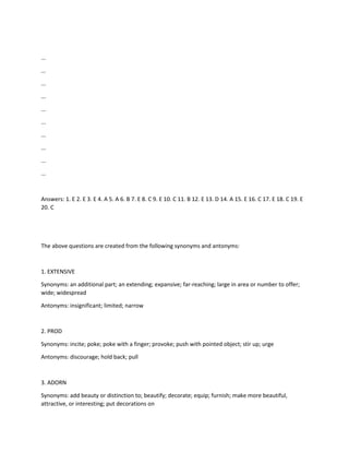 Gmat English Vocabulary | PDF