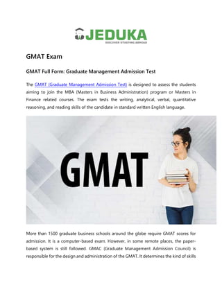 GMAT Exam - Registration, Eligibility, Fees, Dates, Preparation, Result ...
