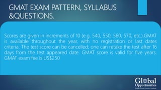 GMAT EXAM PATTERN, SYLLABUS & QUESTIONS | PPTX | Standardized Testing ...