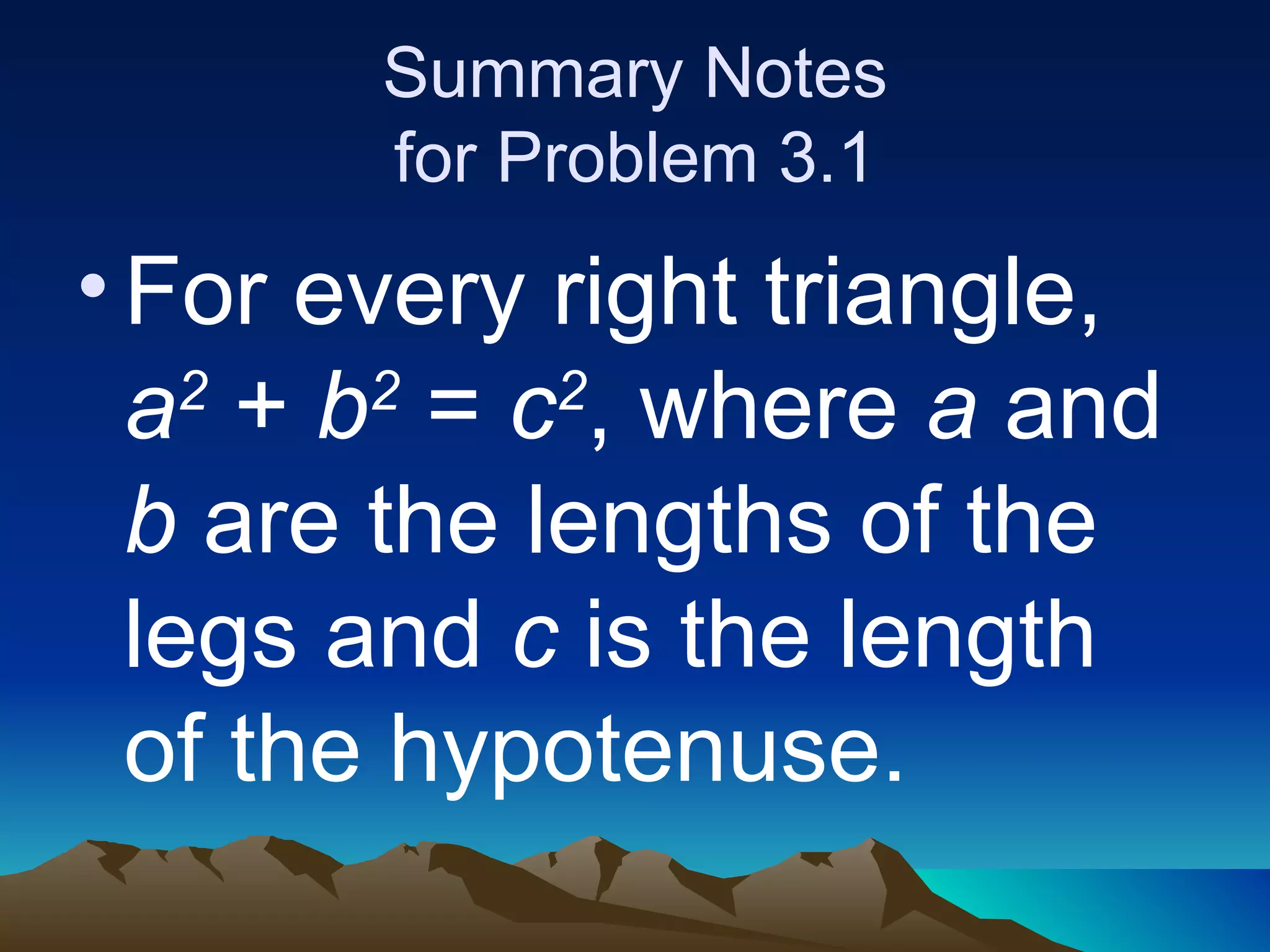 Summary Notes for Problem 3.1 | PPT