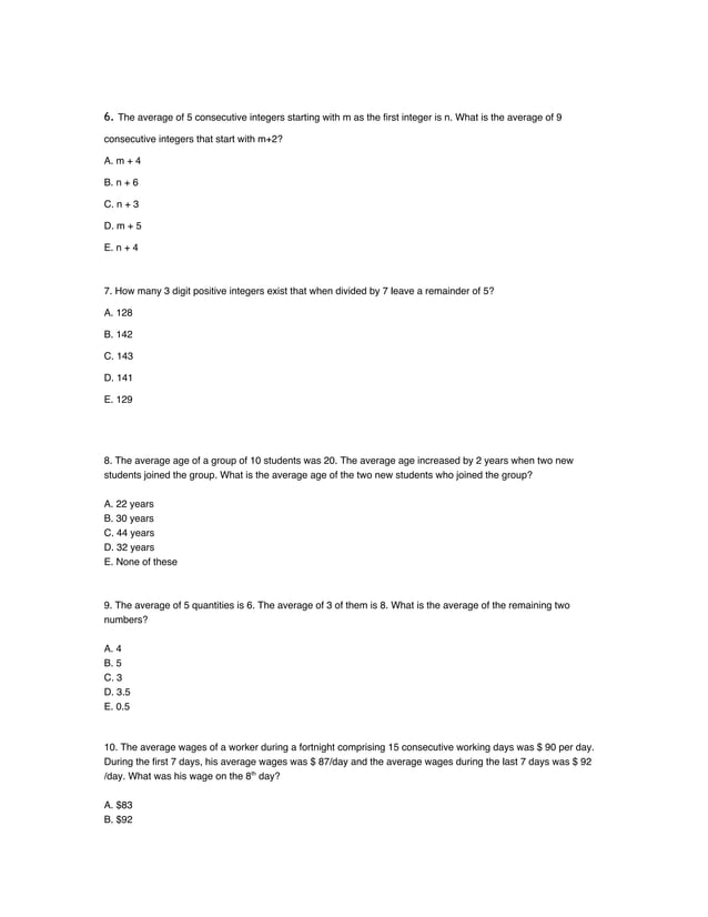 Gmat math bank quant | PDF