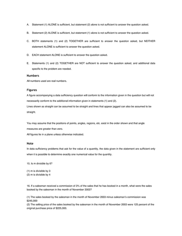 Gmat math bank quant | PDF