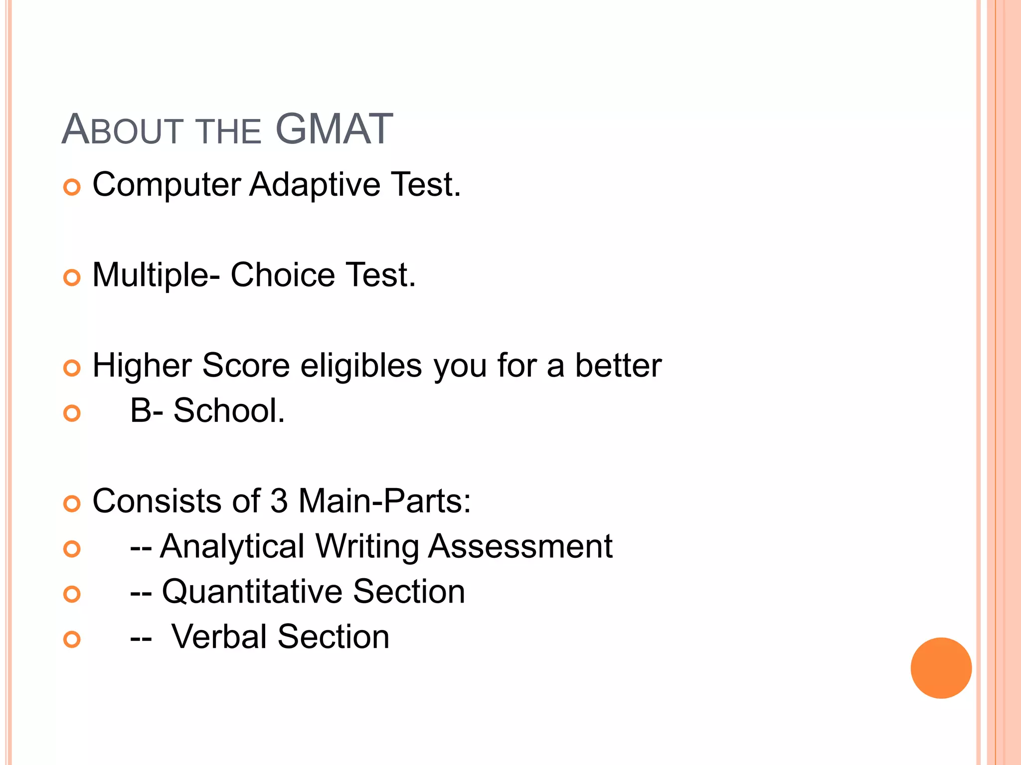 Gmat presentation | PPTX