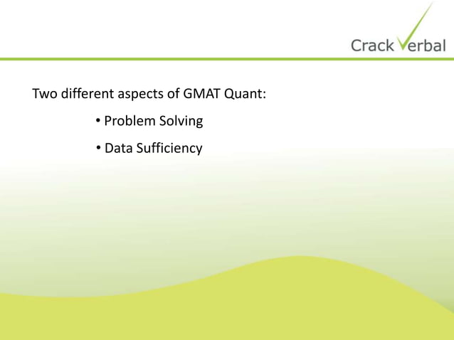 GMAT Quant Strategy- What to expect in Quantitative Reasoning Section ...