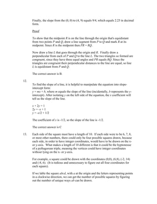 Gmat quant topic 6 co ordinate geometry solutions | PDF