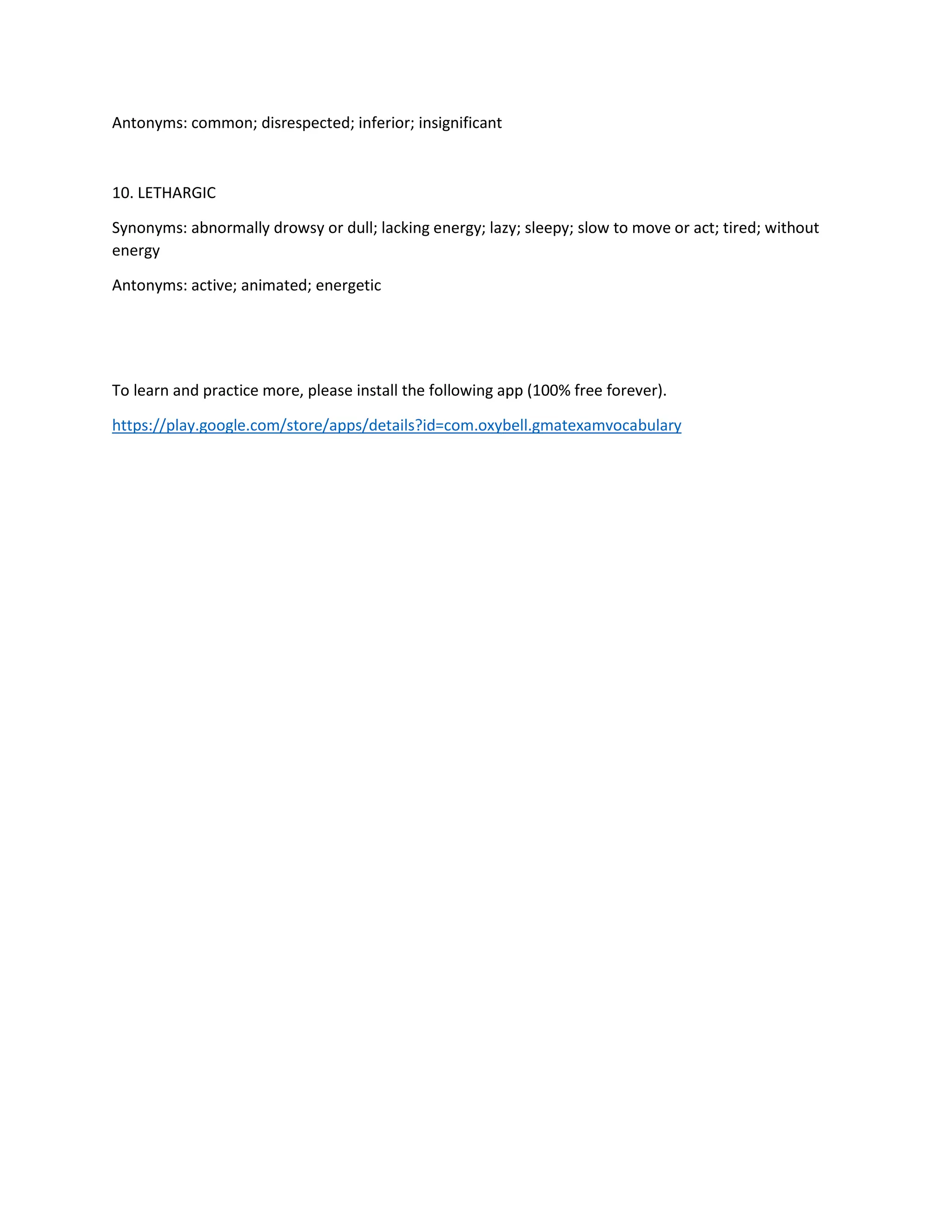 Gmat Vocabulary List 2022 | PDF