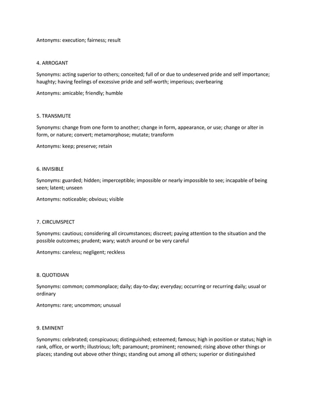 Gmat Vocabulary List 2022 | PDF | Medical Health