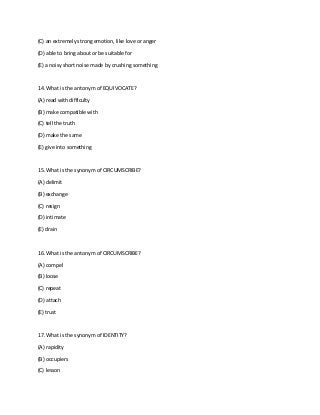 Gmat Vocabulary List 2023 | PDF