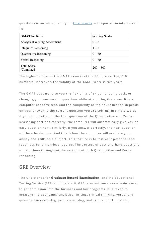 GMAT vs GRE - Which One Is Right for You | PDF