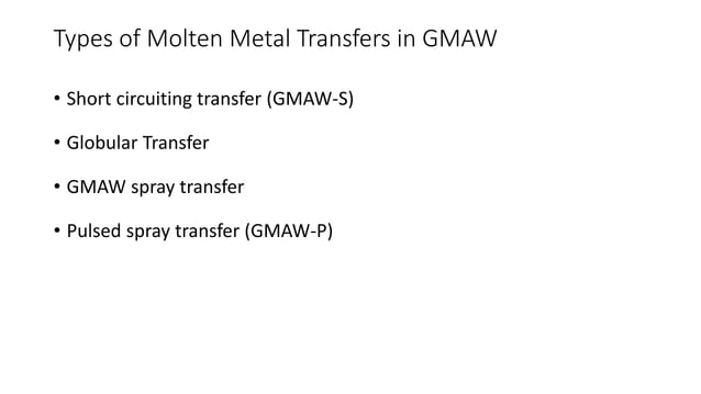 Gmaw transfer modes | PPTX