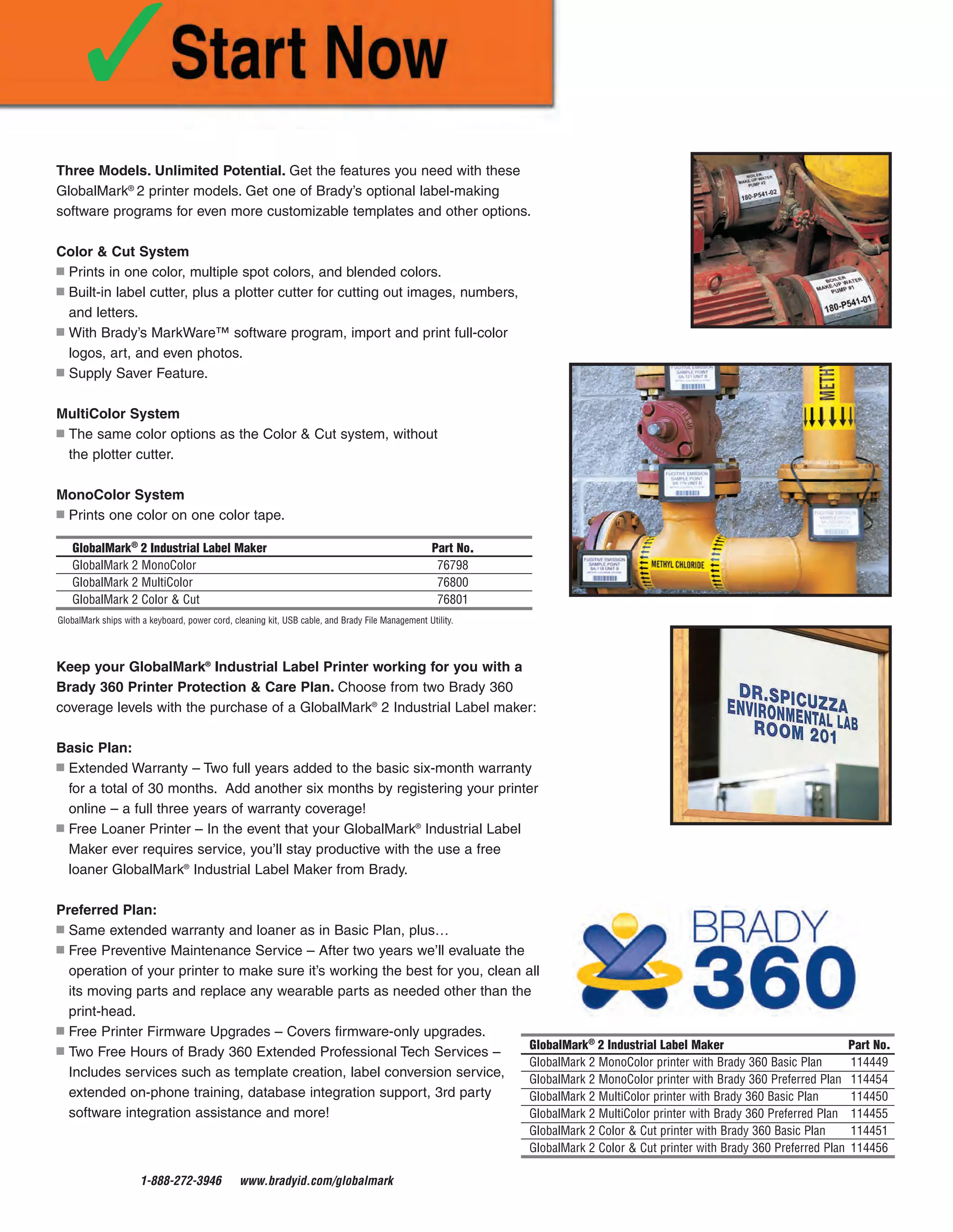 GlobalMark 2 Industrial label Printer Brochure | PDF
