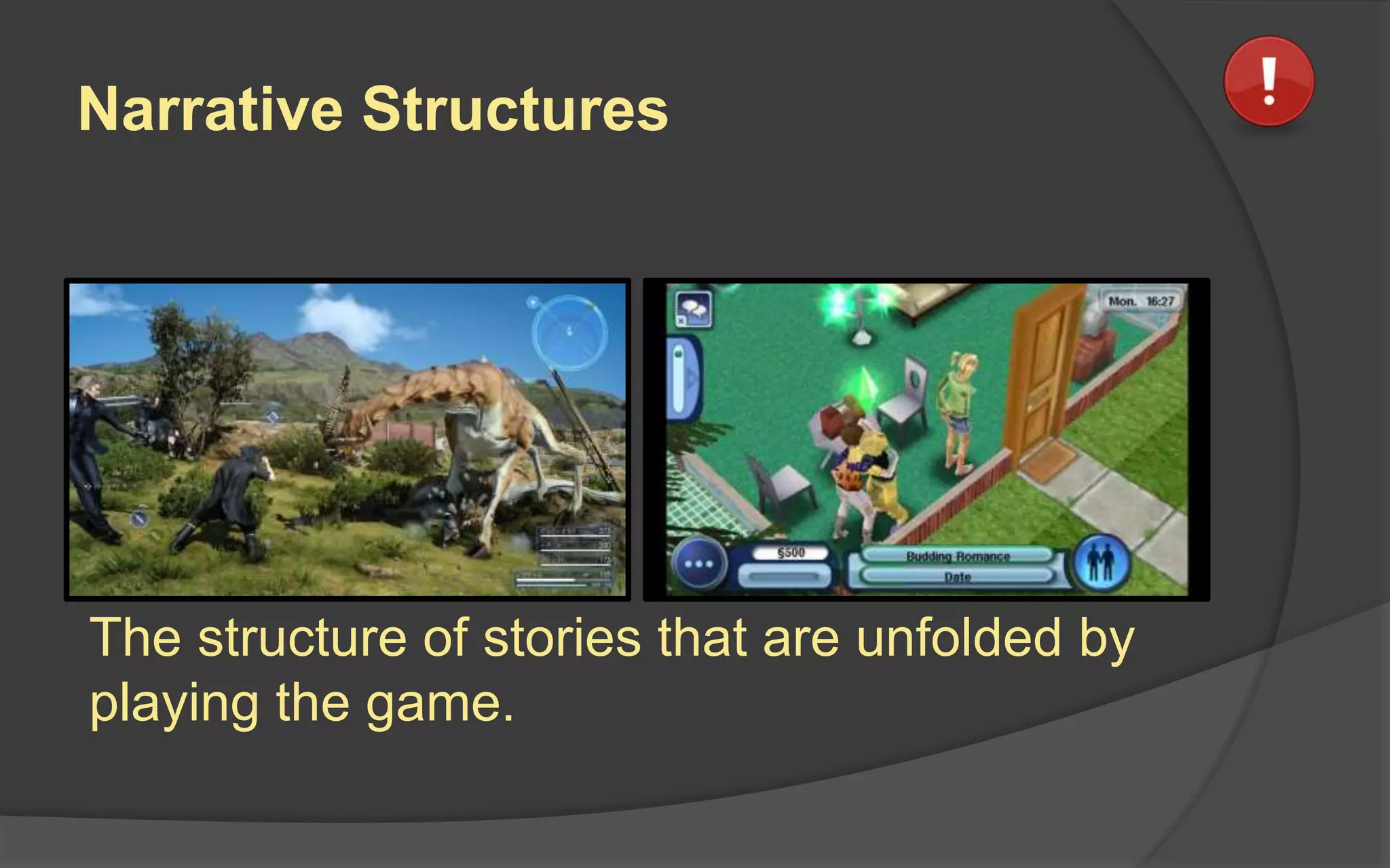 LAFS Game Mechanics - Narrative Elements | PPT