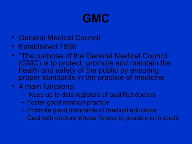 GMC and what makes a good doctor? | PPT | Healthcare Industry | Industries
