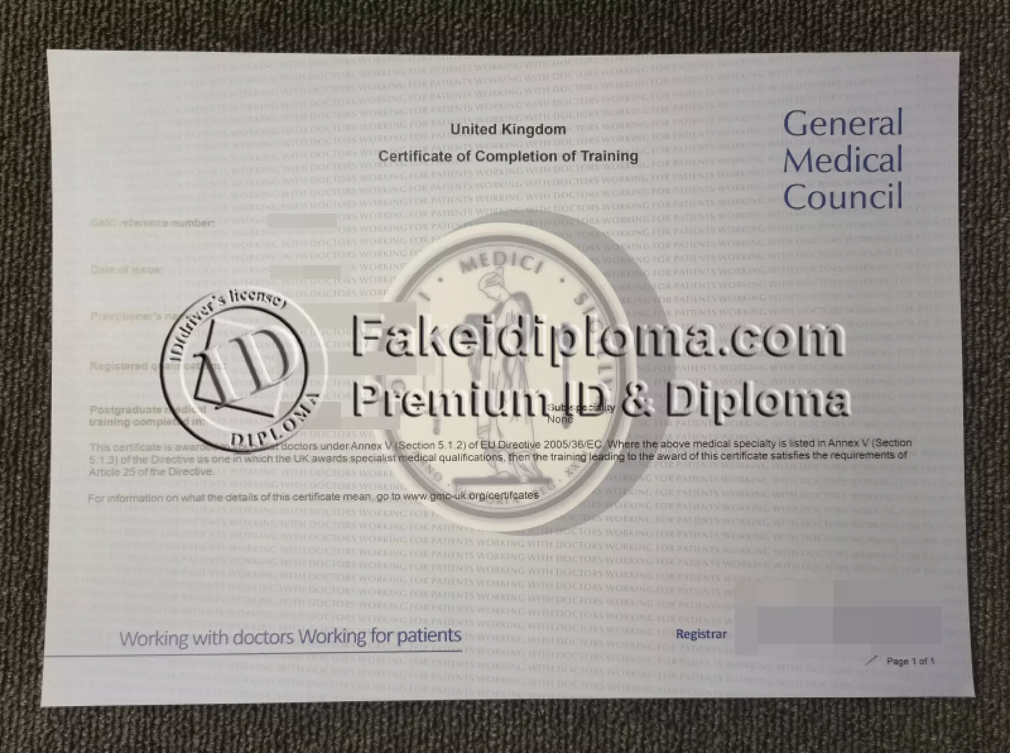 GMC certificate | PDF