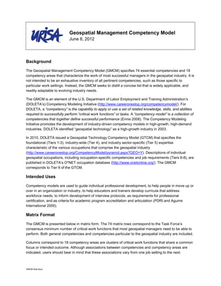 The Geospatial Management Competency Model | PDF