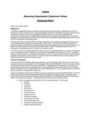 URISA Geospatial Management Competency Model - Strawman Draft | DOCX