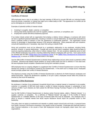 GM_Corporate Governance_Values and Guidelines for Employee Conduct | PDF