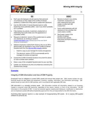 GM_Corporate Governance_Values and Guidelines for Employee Conduct | PDF