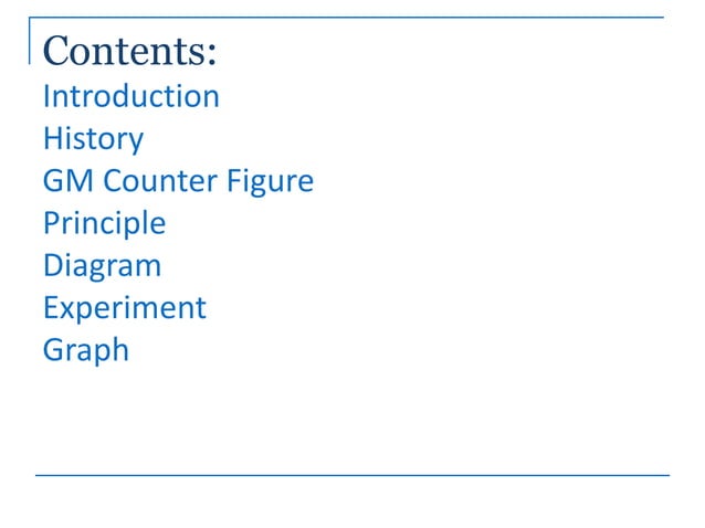 Gm counter | PPT | Free Download