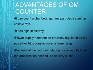 Gm counter& scintillation counter | PPTX