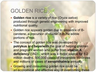 genetic modified crops | PPTX