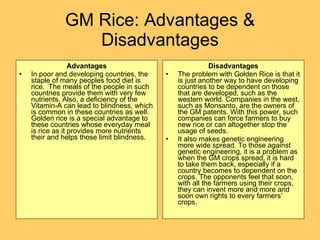 Major Genetically Modified Crops | PPT | Agriculture | Industries